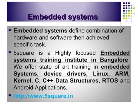 Embedded Systems Technology Ppt