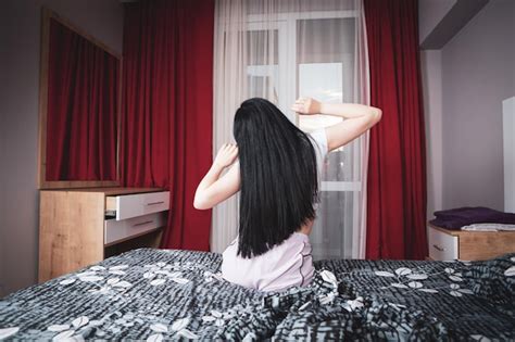 Premium Photo Beautiful Girl Wakes Up With A Good Mood