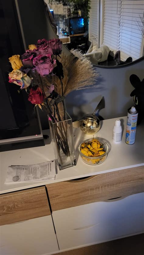 My Girlfriend Been Drying Out And Saving Roses From Bouquets Of Flowers