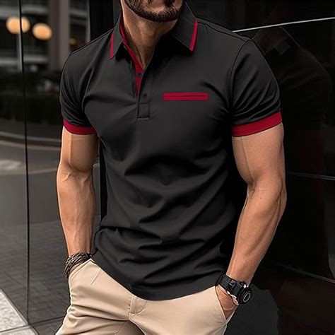 Black Muscle Shirts For Men Polyester T Shirt Dress Short Sleeve