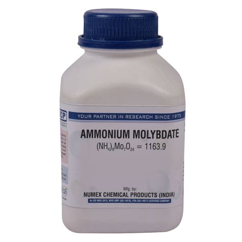 Powder Ammonium Molybdate Bottle Packaging Size 500 G At Rs 4400 Kg In Hapur