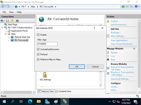 Windows Server 2022 Iis Enable Hsts Server World