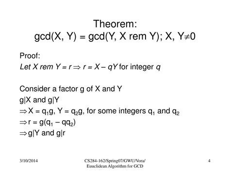 PPT Euclidean Algorithm For GCD PowerPoint Presentation Free Download ID 151103