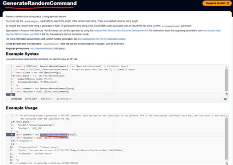 Use Example For Generaterandomcommand Not Corresponding · Issue 4672 · Awsaws Sdk Js V3 · Github