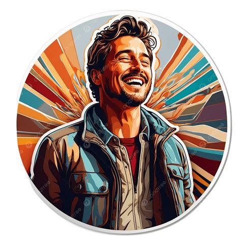 Handsome Beard Vector Illustration Of A Man Handsome Beard Vector