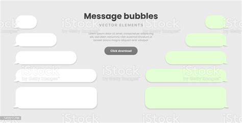 Message Smartphone Template Mobile Chatting Sms App Template Bubbles