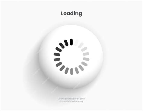 Premium Vector 3d Loading Icons Waiting Symbol Sign Round Circle Process Load Progress Bar