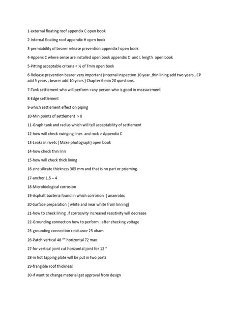 Api 653 Questions March 2019 Pdf Corrosion Materials