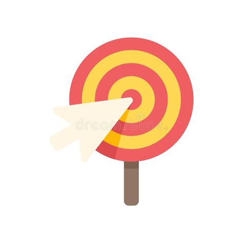 mouse cursor clicking on target center marketing concept icon stock illustration illustration
