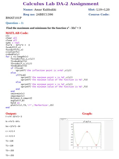 Calculus Lab Da 2 Assignment Pdf