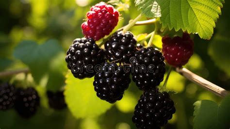 Cluster Black Raspberry Stock Illustration Illustration Of Ripe 361511389