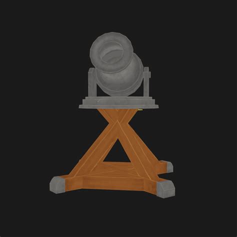 LowPoly Tower Defence Weapons Hand Painting Textures Low Poly D Model By Ivaxia