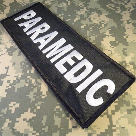 Paramedic Xl 10x4 Emt Ems Medic Vest Patch Tactical Embroidered Nylon