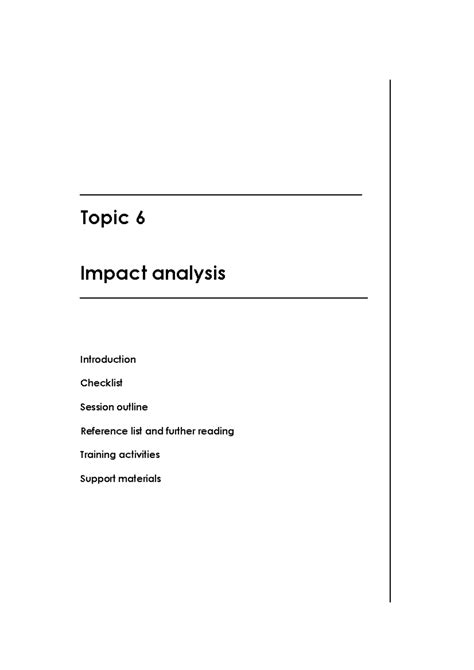 Esia Unit 2 Impact Prediction Assessment Introduction Checklist