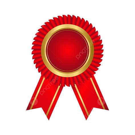 Red Badge Badge Ribbon Badge Illustration Png And Vector With