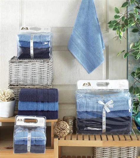 Набір рушників Gulcan Cotton Ada Blue 50x90 4 шт 908508 — купити на Eva Ua — ціна 566 1 грн