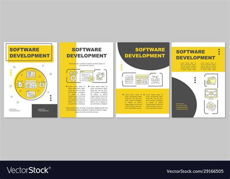Software Development Brochure Template Layout Vector Image