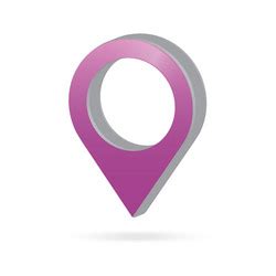 3d Metal Red Map Pointer Icon Marker Gps Location Vector Image