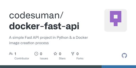 Github Codesumandocker Fast Api A Simple Fast Api Project In Python