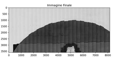 Stitching Long Grayscale Images With Fixed Lateral Overlap And Unknown