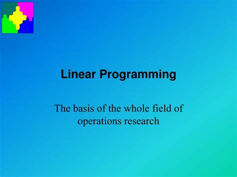 PPT Linear Programming PowerPoint Presentation Free Download ID