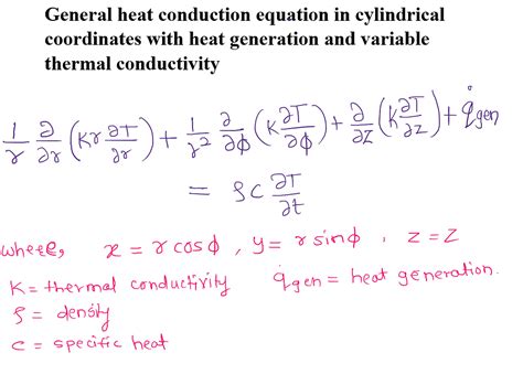 What Is General Heat Conduction Equation In Cylindrical Coordinates