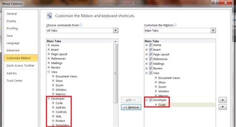 c programmatically remove group from microsoft word ribbon stack