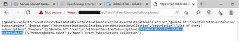 PowerEdge Deleting A Redfish Subscription In IDRAC Using API In Postman Dell Philippines