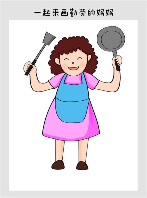 长妈妈简笔画图片5张 几塔之家