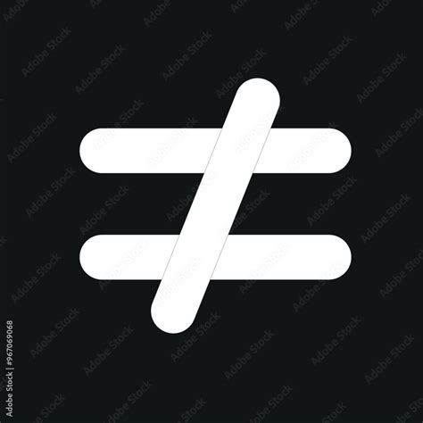 Not Equal Sign Symbol In Mathematics Math Symbols Scientific