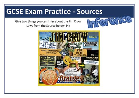 jim crow laws gcse inference source question worksheet