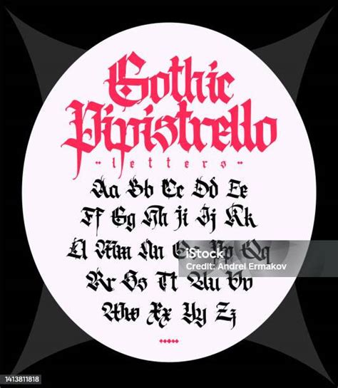 라틴어 문자의 고딕 글꼴 벡터 영어 알파벳 중세 유럽 스타일 유럽 알파벳 916 세기 로마노게르만 문자 모노그램 및 디자인에