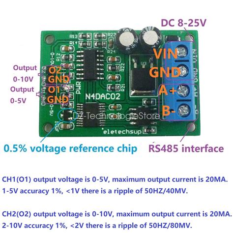 Pwm Dac Rs485 Voltage Analog Converter Module Ubuy India