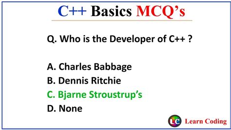 Part 1 C Mcqs C Mcq Questions And Answers C Basics Mcq