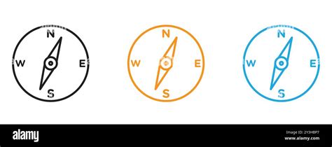 Compass Icon Vector Logo Set Collection For Web App Ui Stock Vector