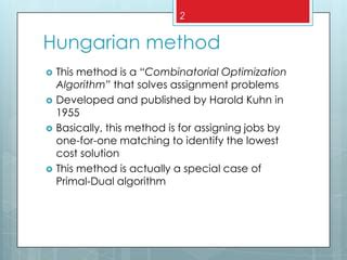 Hungarian Algorithm Pptx