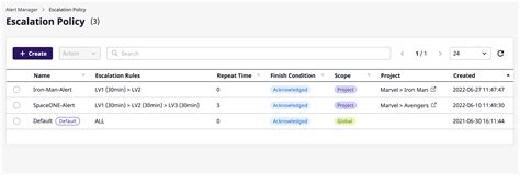 Escalation Policy Cloudforet