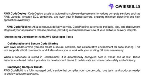 Ppt Aws Developer Tools Streamlining Development With Training And Best Practices Powerpoint Ppt Aws Developer Tools Streamlining Development With Training And Best Practices Powerpoint
