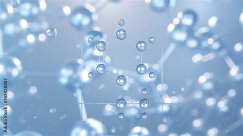 Polystyrene Molecular Structure 3d Flat Model Synthetic Polymer Structural Chemical Formula