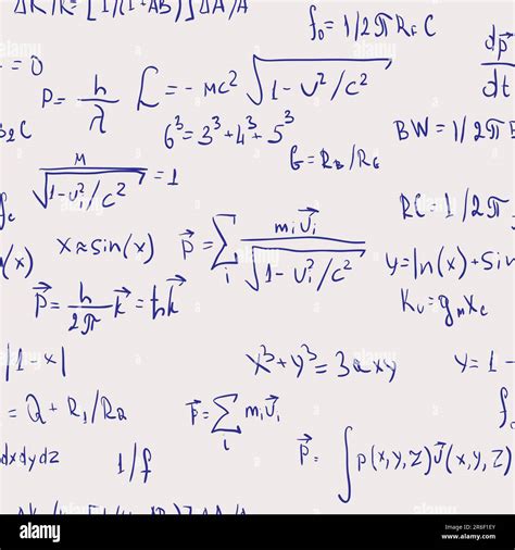 Formulas Seamless Abstract Background Vector Illustration Stock Vector Image And Art Alamy