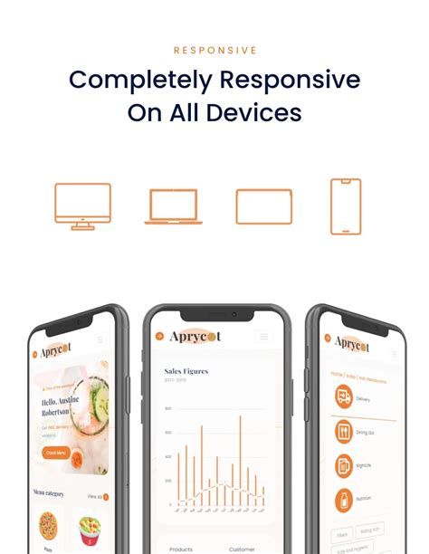 aprycot restaurant management admin template html vue react