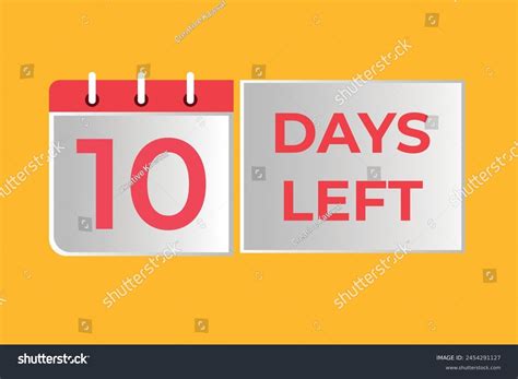 10 Days Go Countdown Template 10 Stock Vector Royalty Free 2454291127 Shutterstock