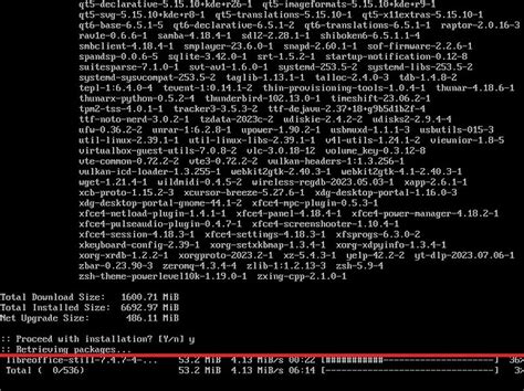 terminal output to file and screen during update support manjaro