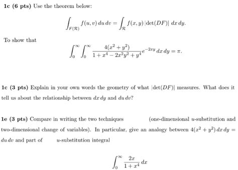 Solved 1c 6 Pts Use The Theorem Below
