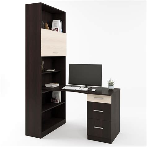 ᐉ Стіл компютерний Еверест Гранд із пеналом Венге Дуб молочний Evr