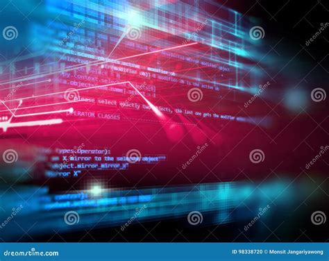 Digital Code Number Abstract Technology Background Royalty Free Stock