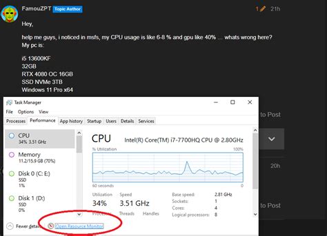 CPU Usage And GPU Usage Hardware Peripherals Microsoft Flight Simulator Forums