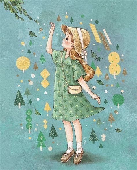 نقاشی دخترونه Cute Paintings Illustration Art Girl Cute Art