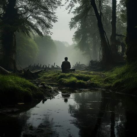 Premium AI Image Lonely Man