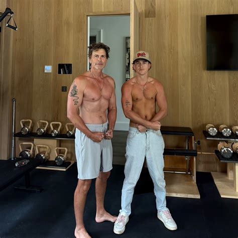 Rob Lowe 61 And Son John 29 Show Off Matching Muscles In Shirtless Snap